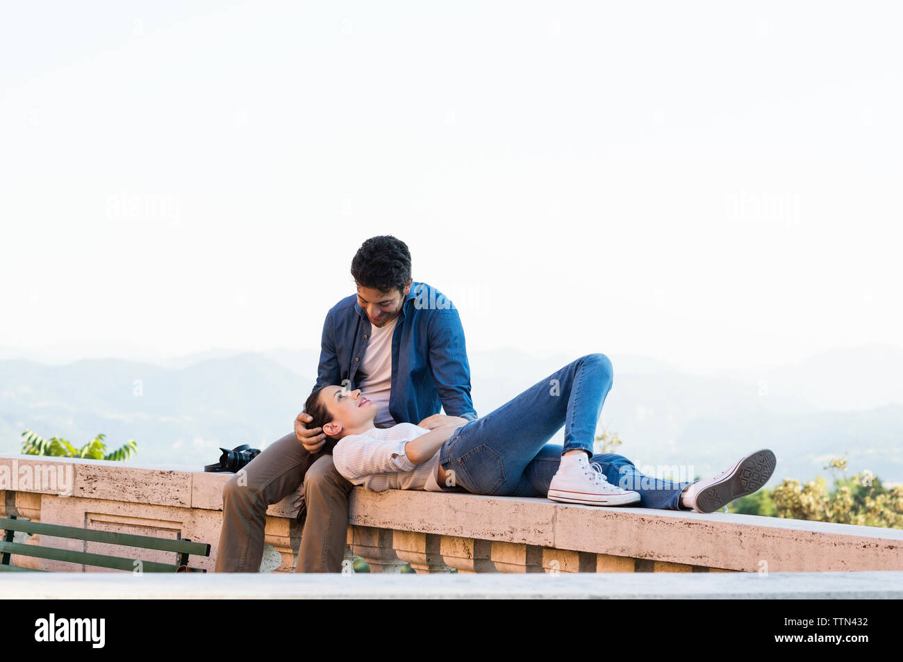 Couple lying on back hi-res stock photography and images - Alamy