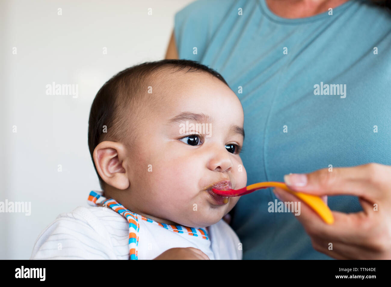 Midsection mother son holding hi-res stock photography and images - Alamy