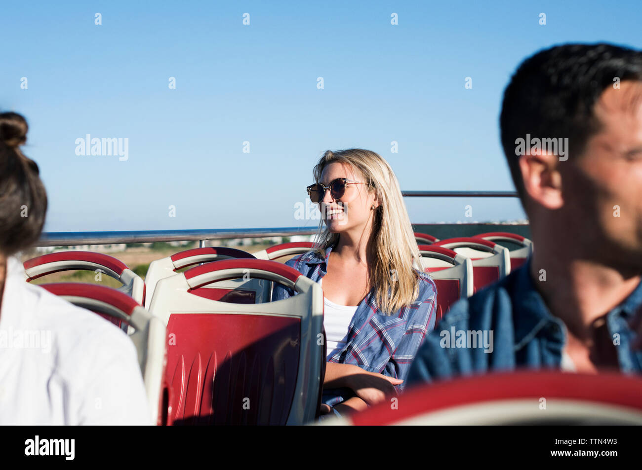 Blue double decker bus hi-res stock photography and images - Alamy