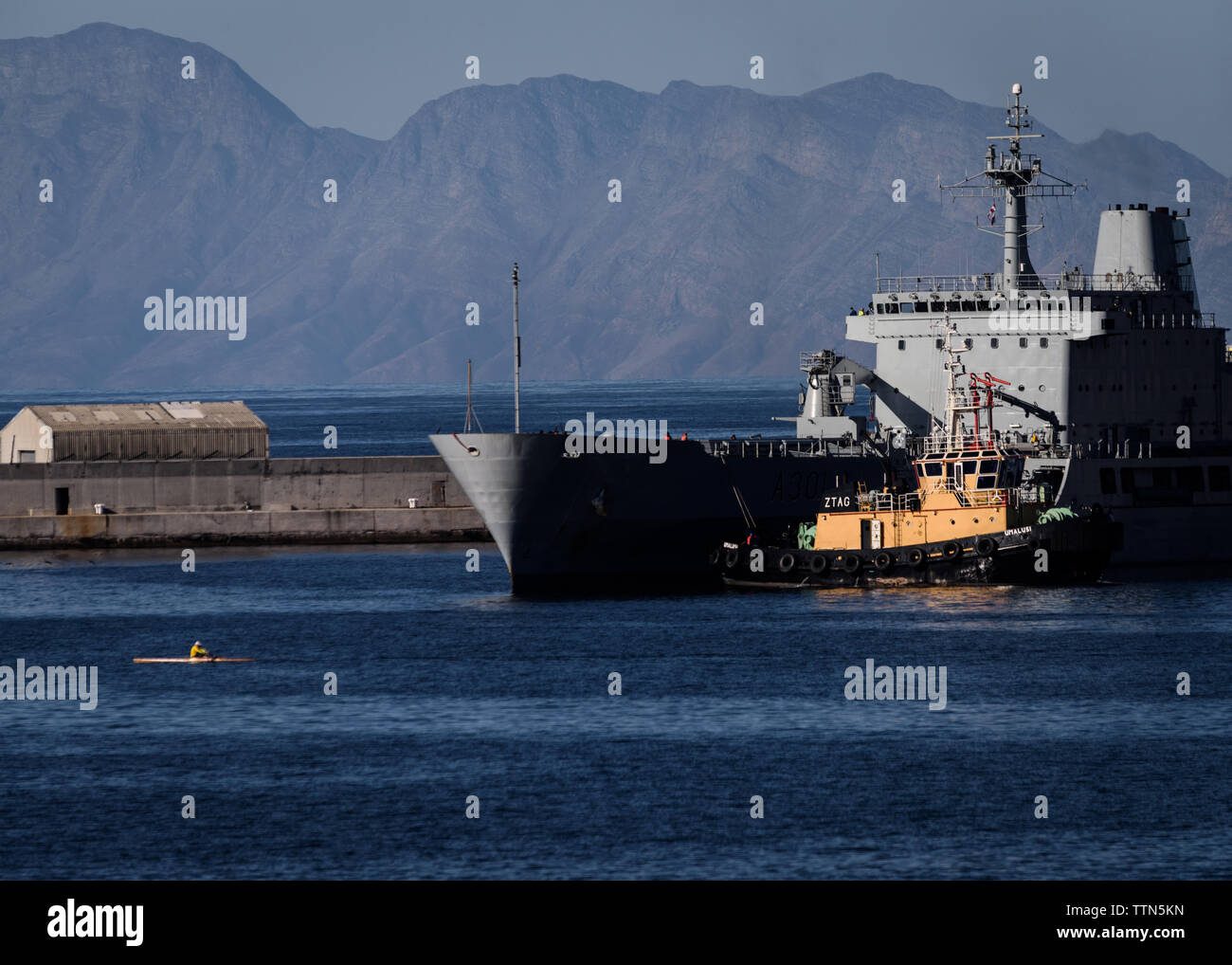 The SAS Drakensberg fleet replenishment ship at the Simons Town naval ...