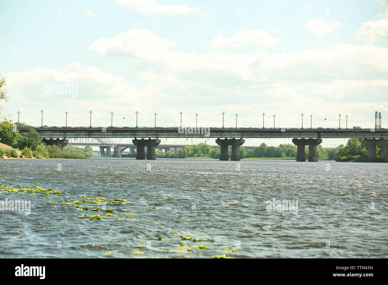 Bridge over a river Stock Photo - Alamy