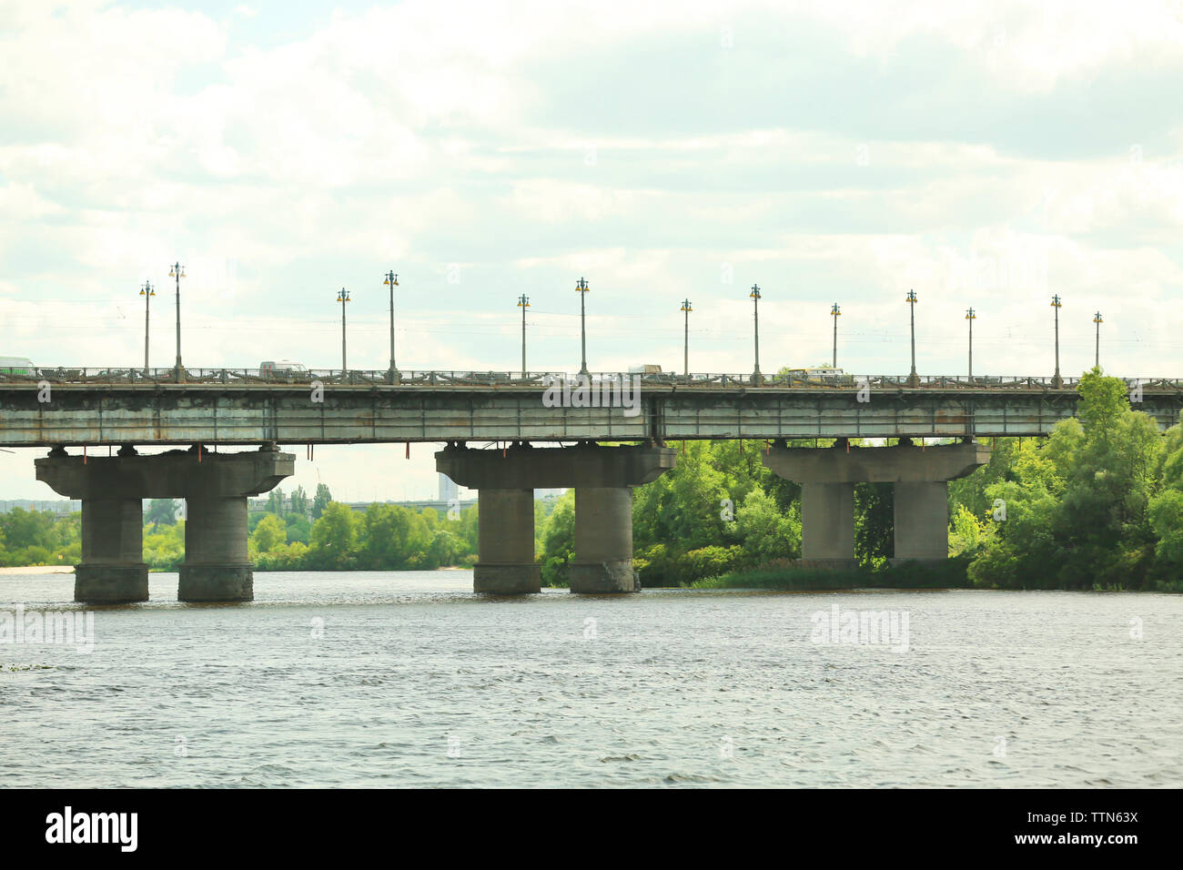 Bridge over a river Stock Photo - Alamy