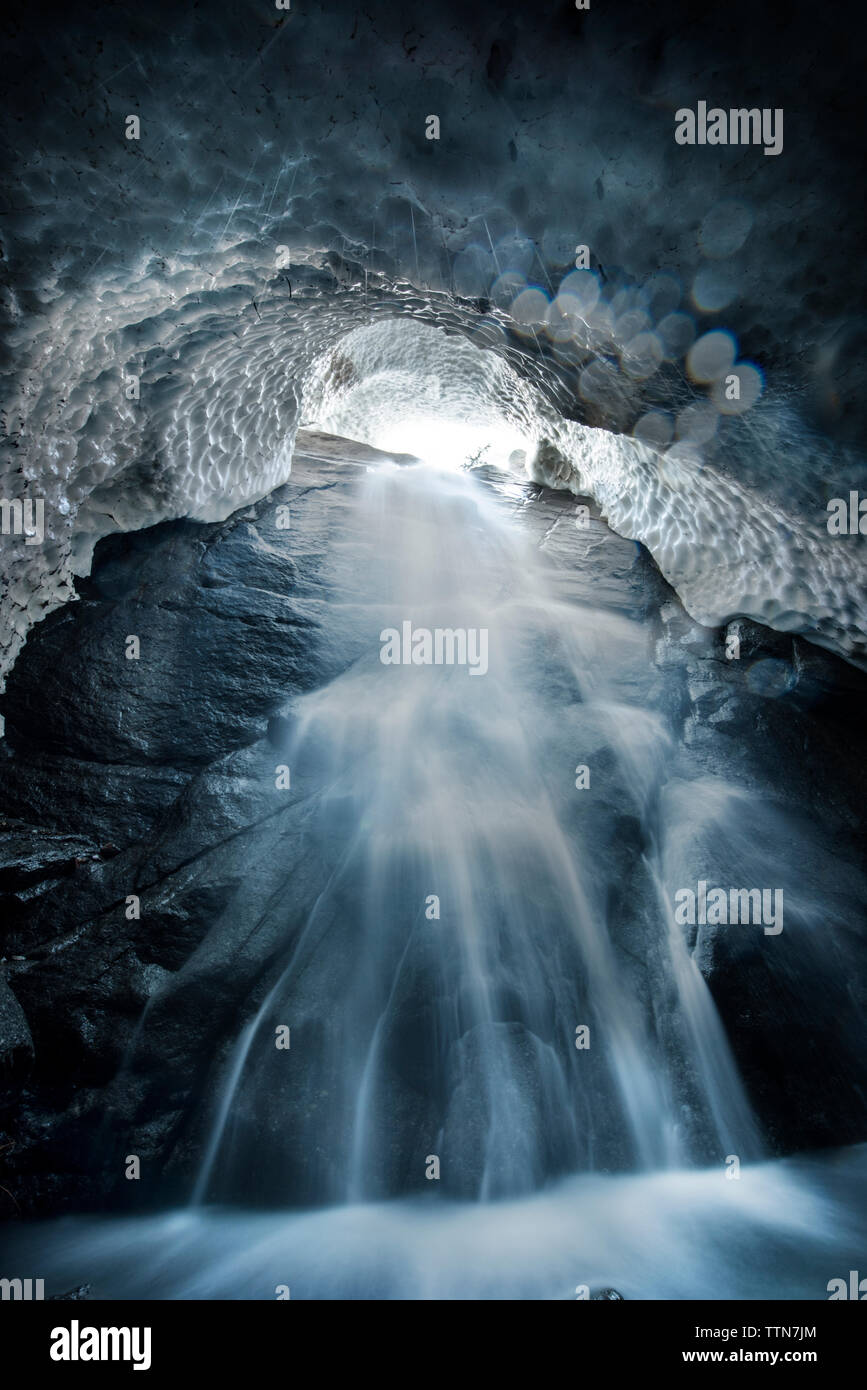 Powerful waterfall in frozen cave hi-res stock photography and images ...