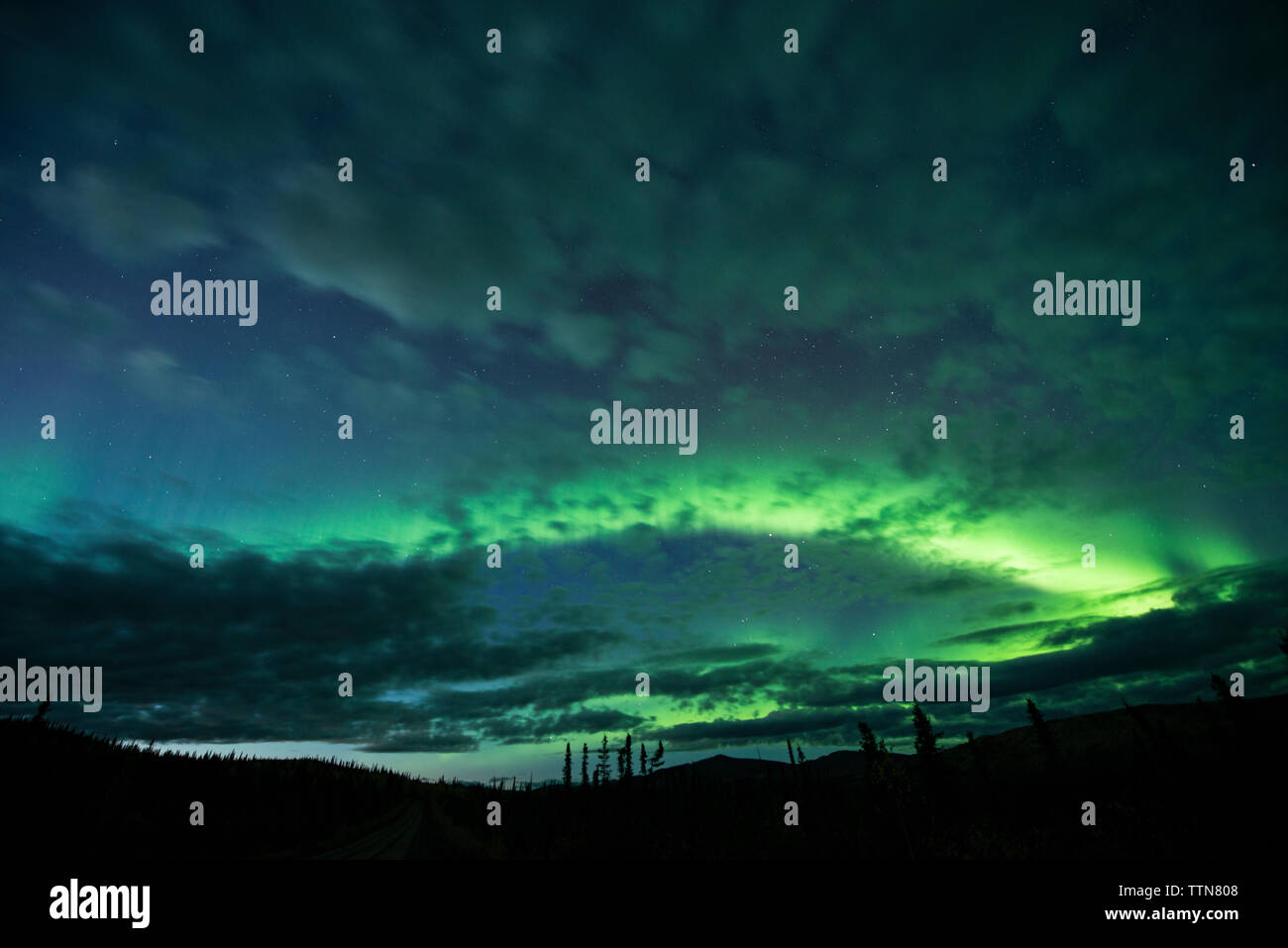 Aurora and silhouette hi-res stock photography and images - Alamy