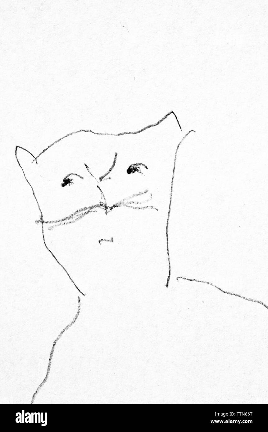 Cat drawing Cut Out Stock Images & Pictures - Alamy