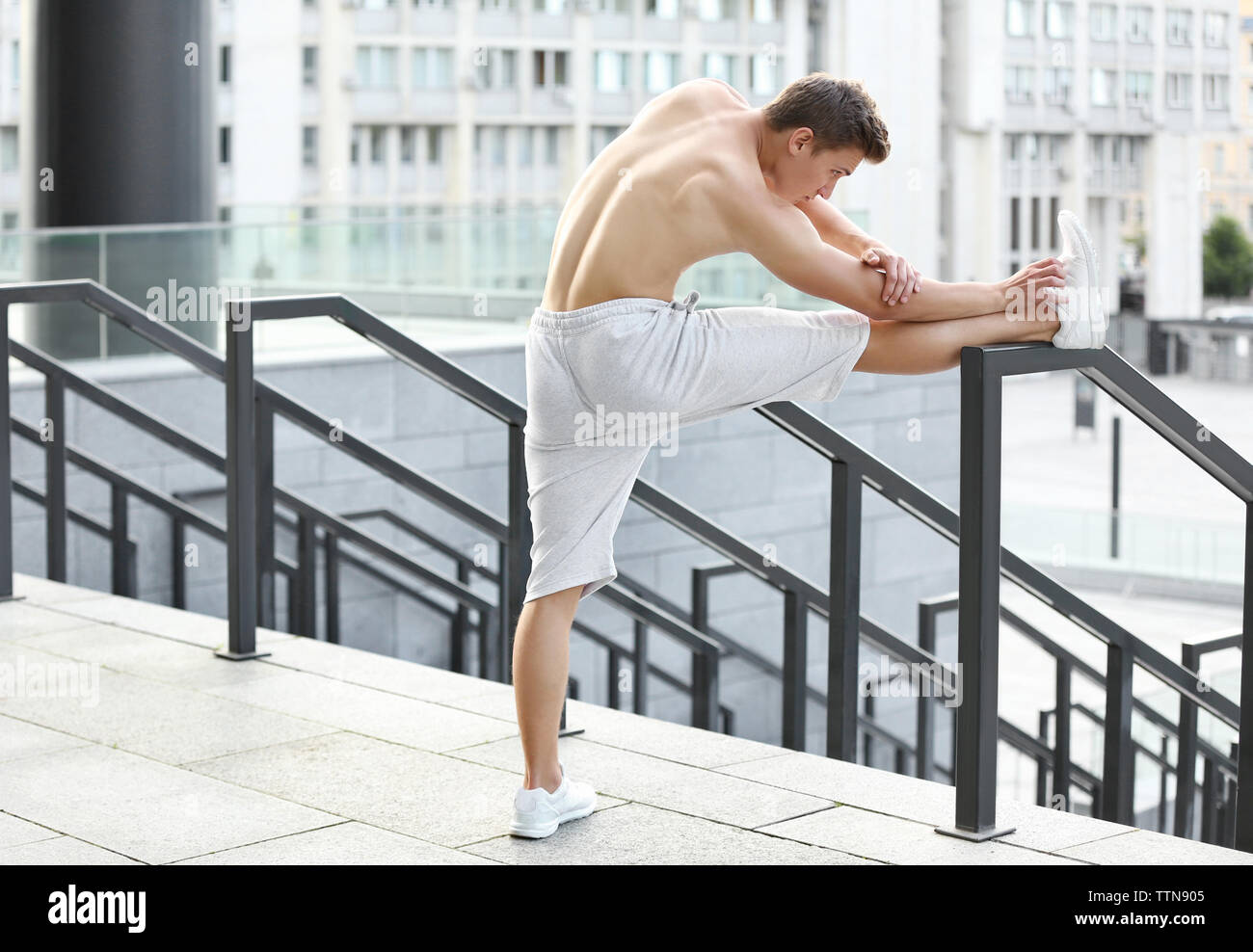 Man doing back exercises on hi-res stock photography and images - Alamy
