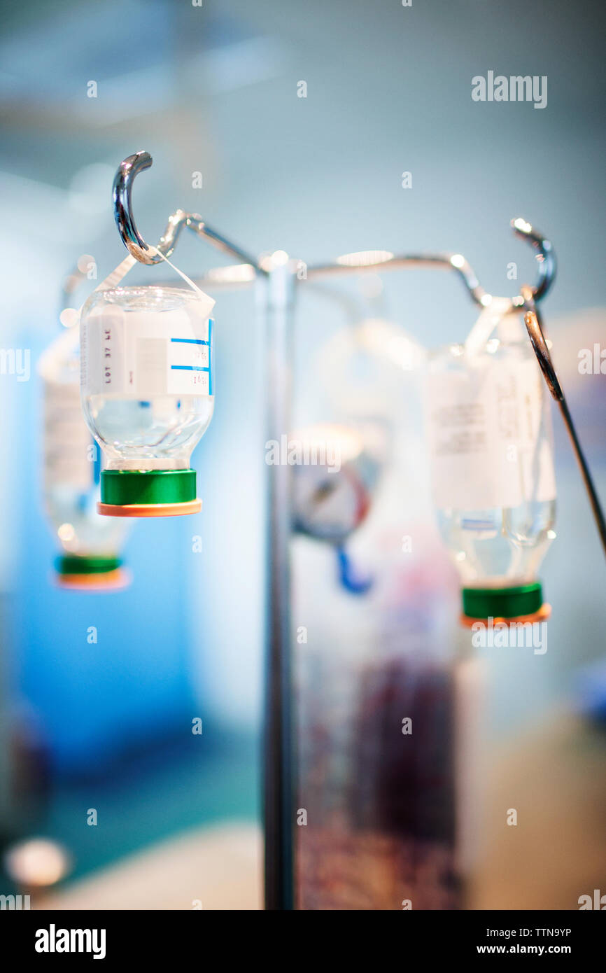 Hanging drip bags Stock Photo - Alamy