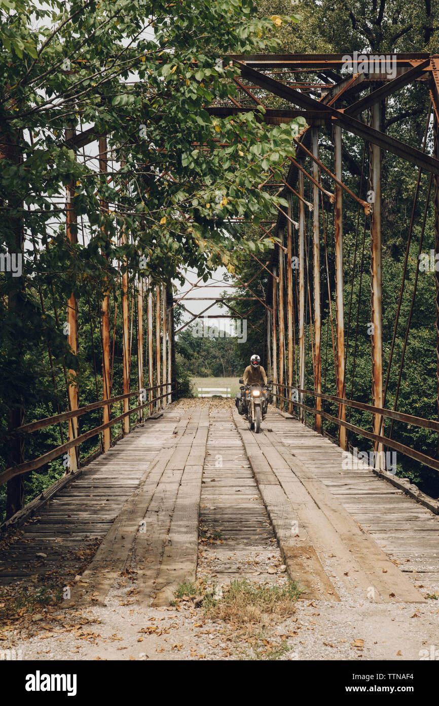 Biker on the bridge hi-res stock photography and images - Alamy
