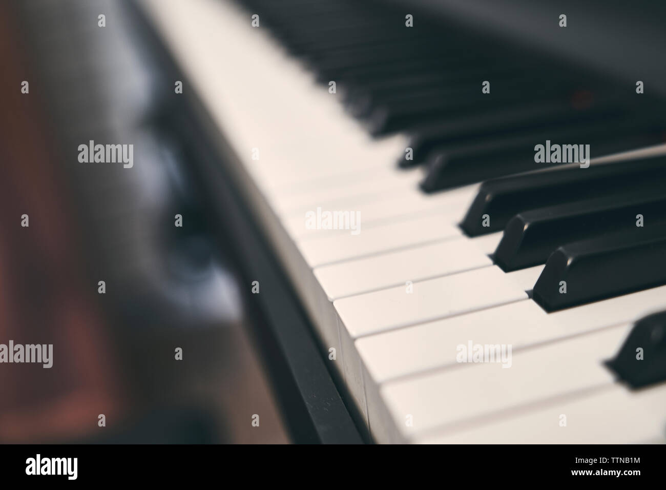 Piano keyboard close up Stock Photo - Alamy