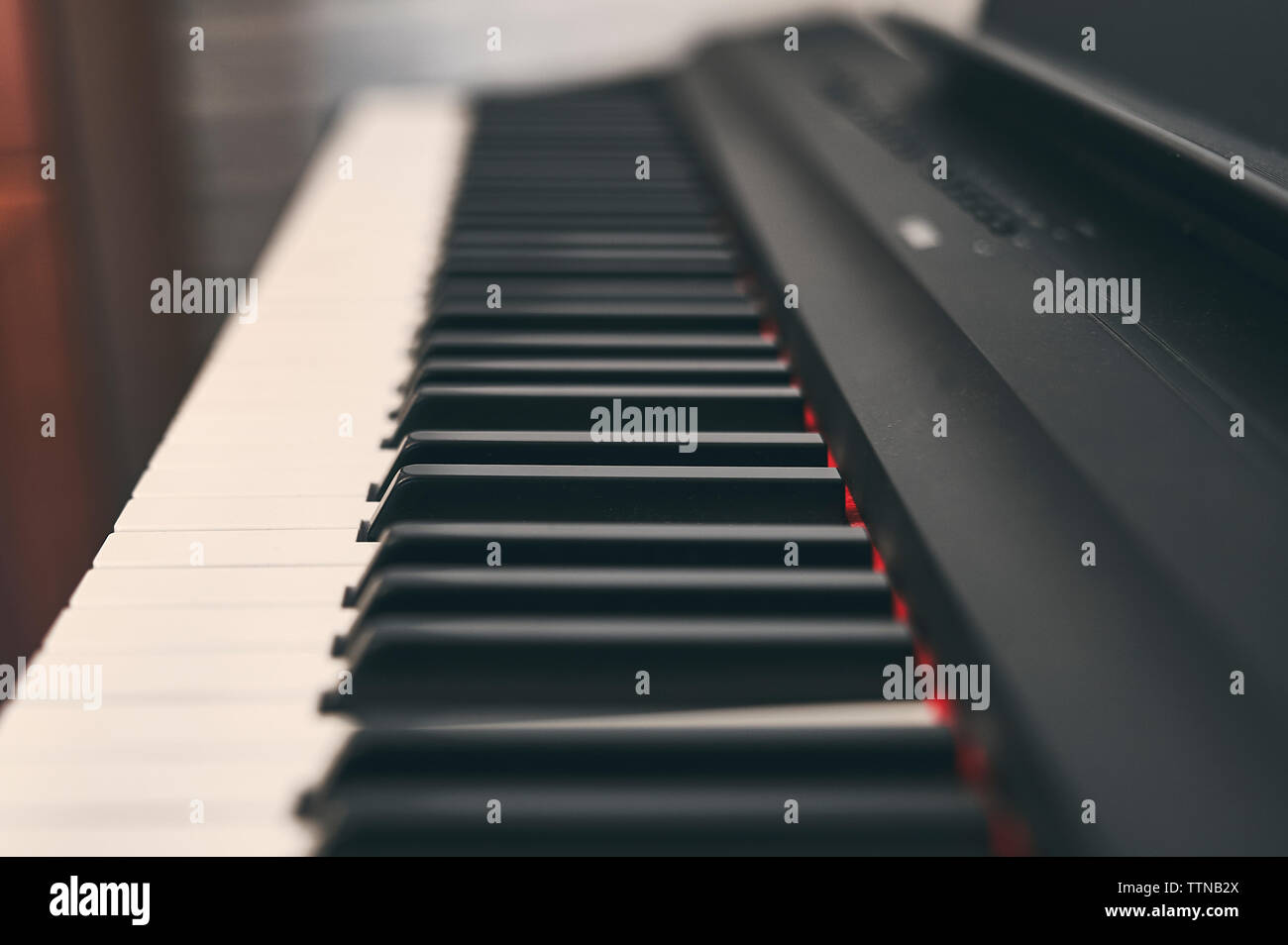 Piano keyboard close up Stock Photo - Alamy