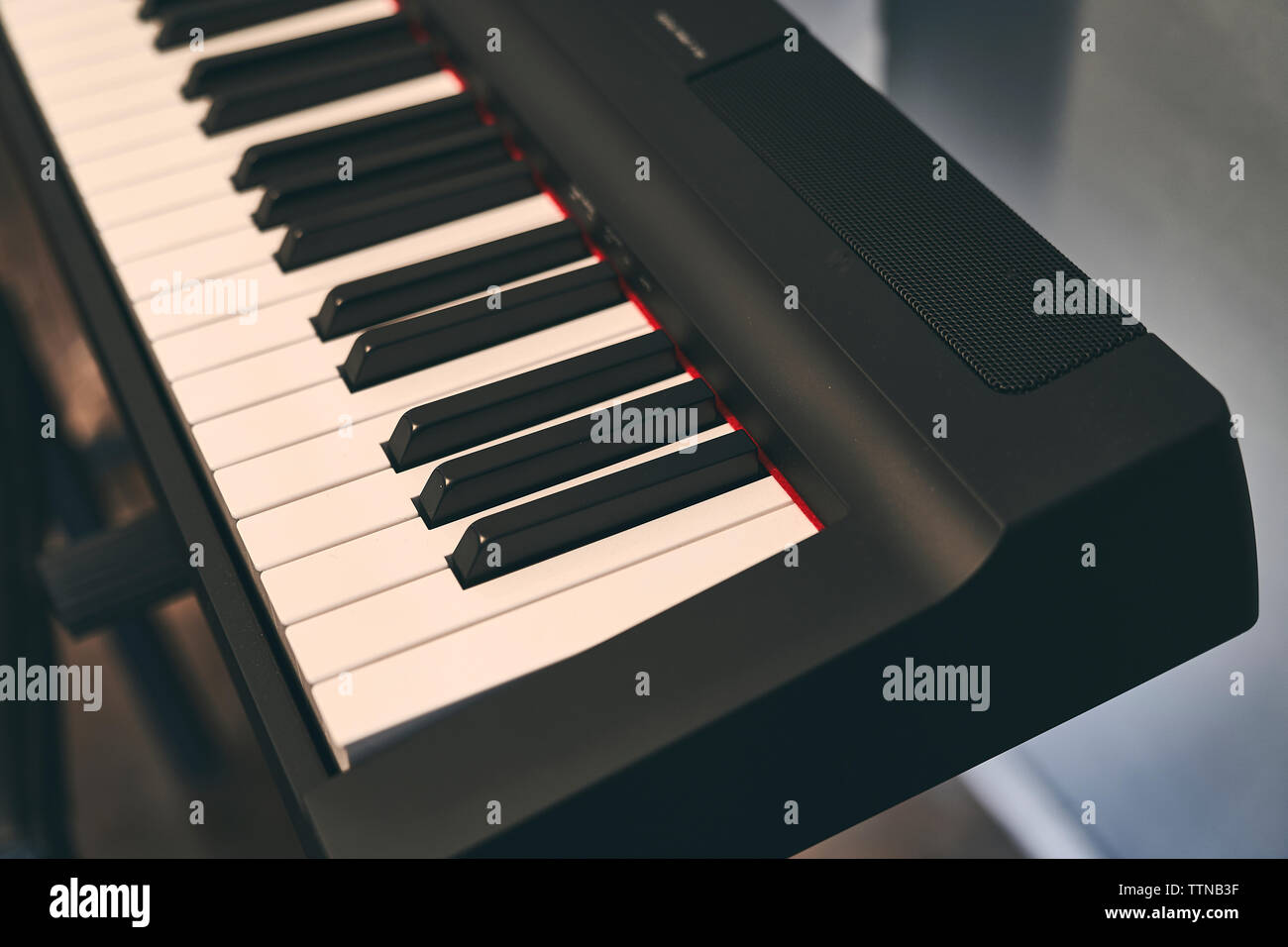 Piano keyboard close up Stock Photo - Alamy