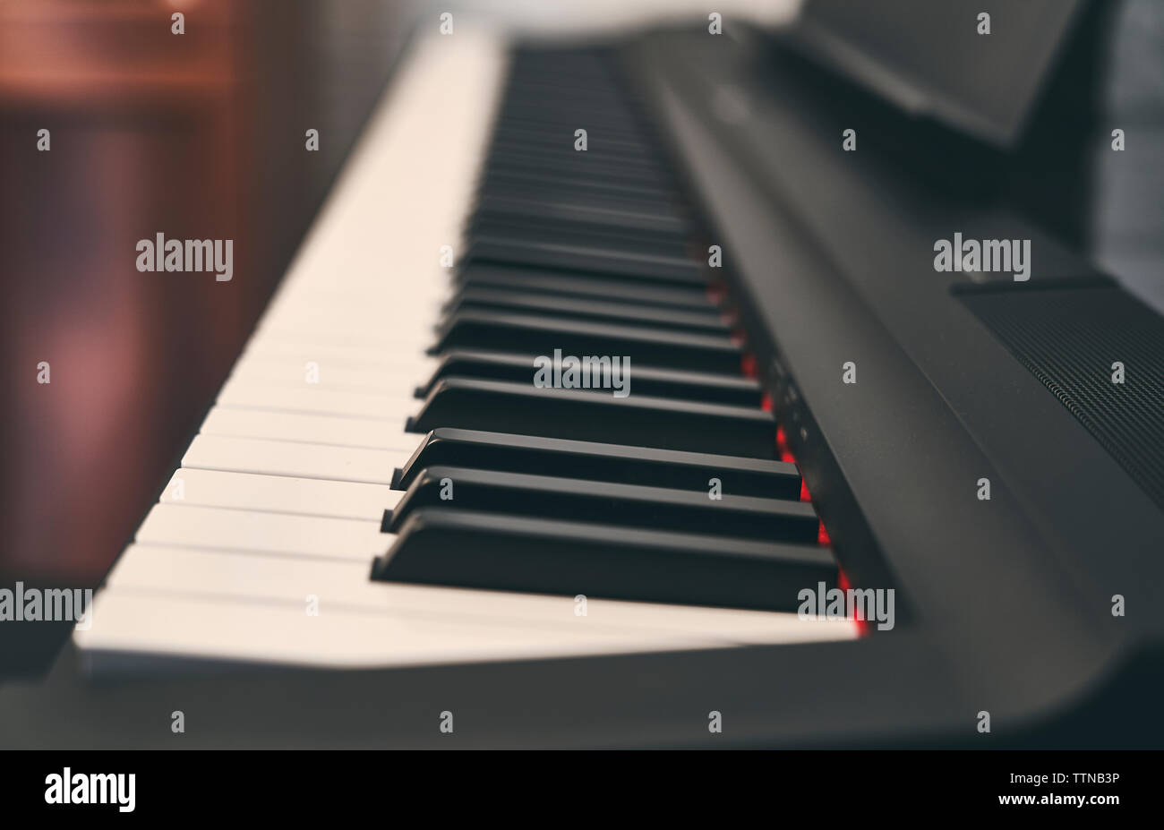 Piano keyboard close up Stock Photo - Alamy