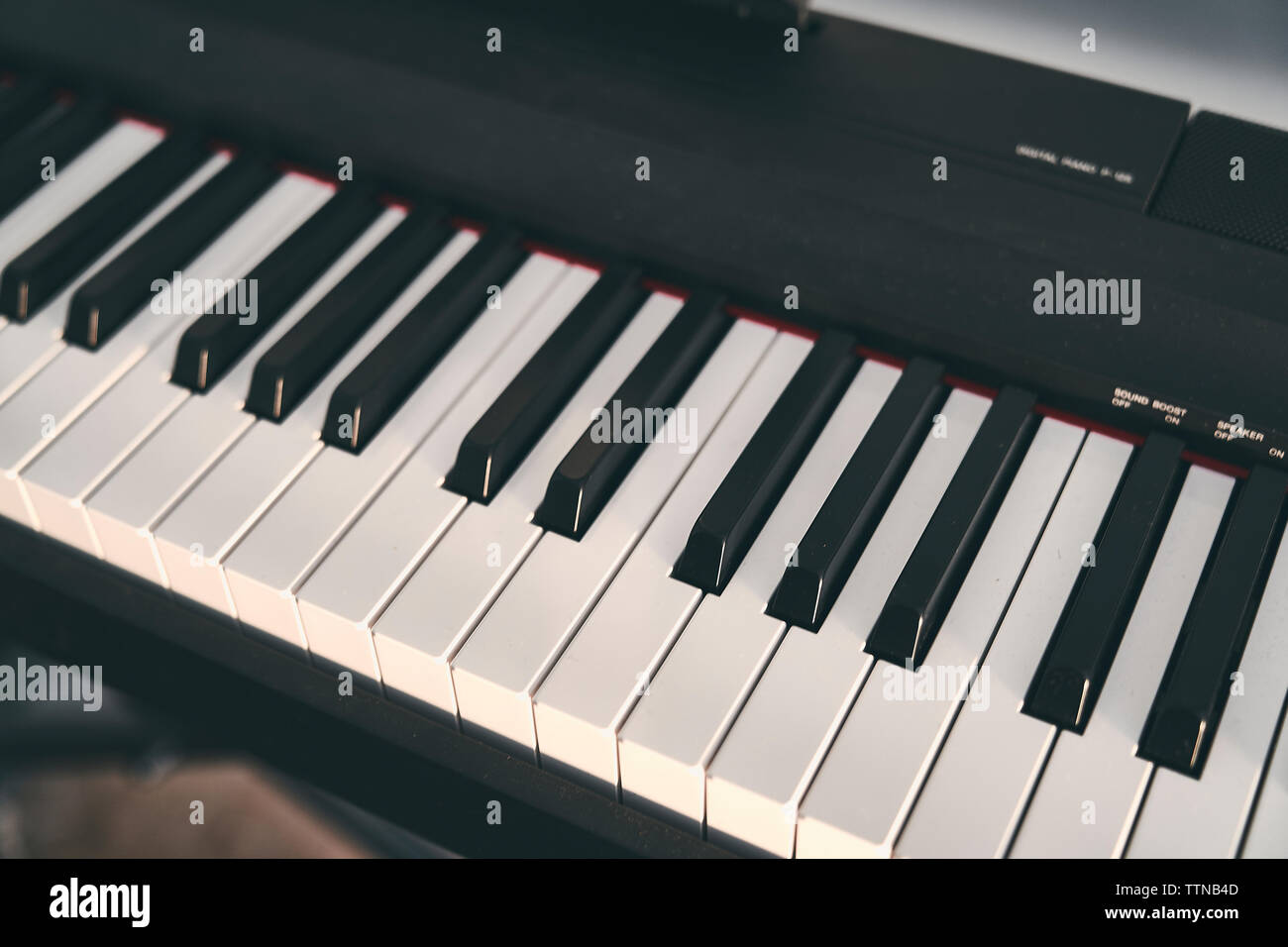 Piano keyboard close up Stock Photo - Alamy