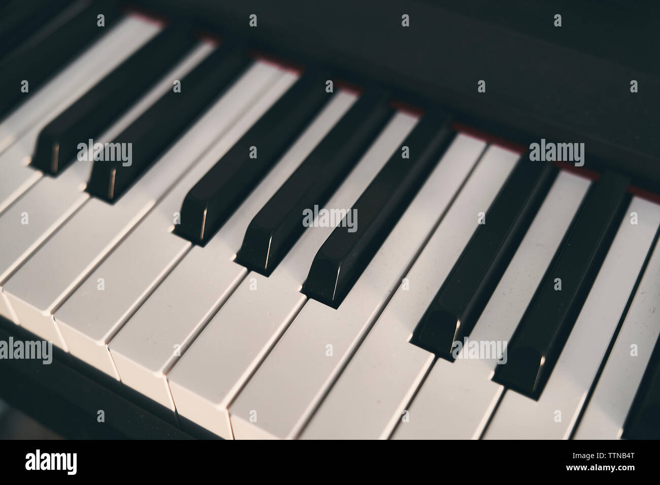 Piano keyboard close up Stock Photo - Alamy