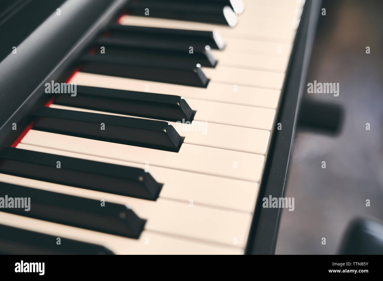 Piano keyboard close up Stock Photo - Alamy