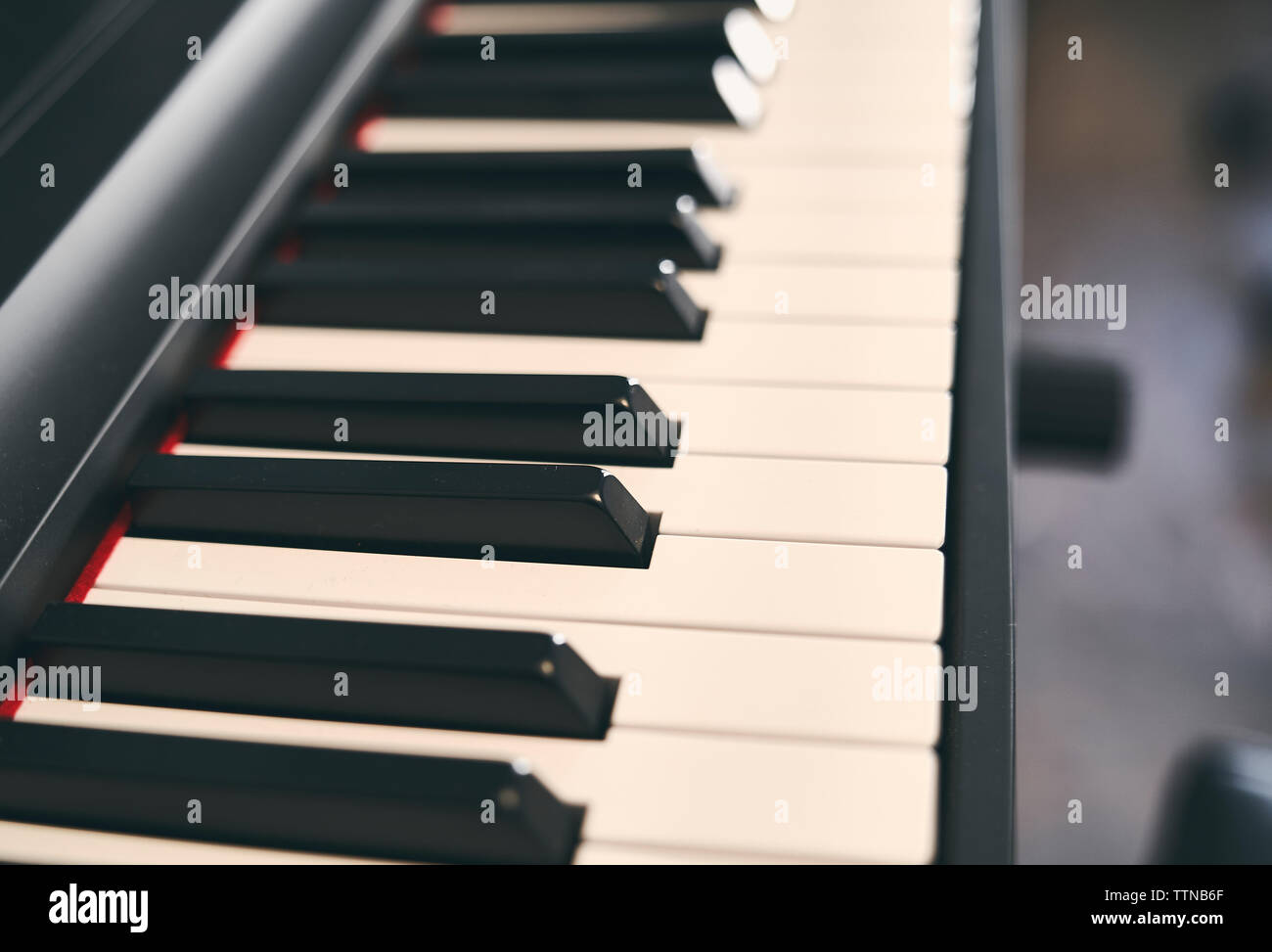 Piano keyboard close up Stock Photo - Alamy