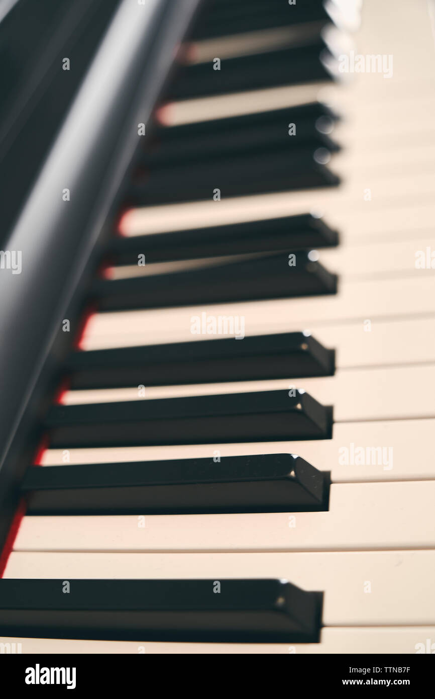 Piano keyboard close up Stock Photo - Alamy