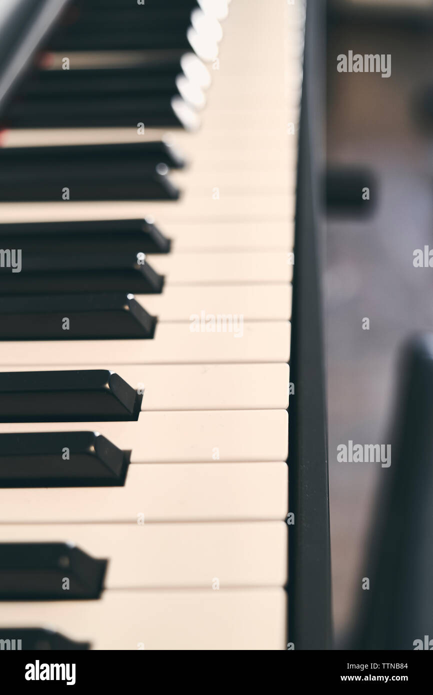 Piano keyboard close up Stock Photo - Alamy