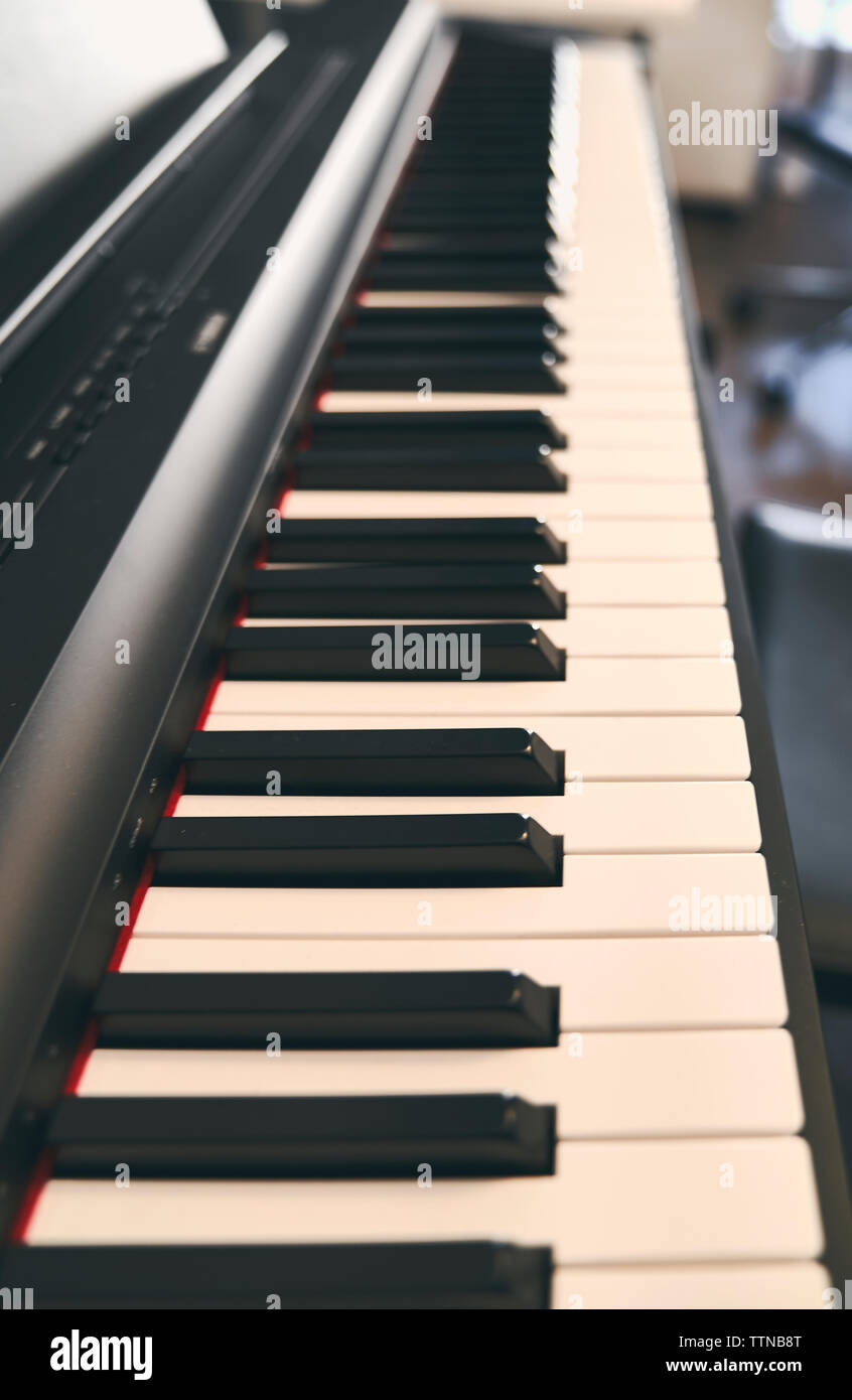 Piano keyboard close up Stock Photo - Alamy