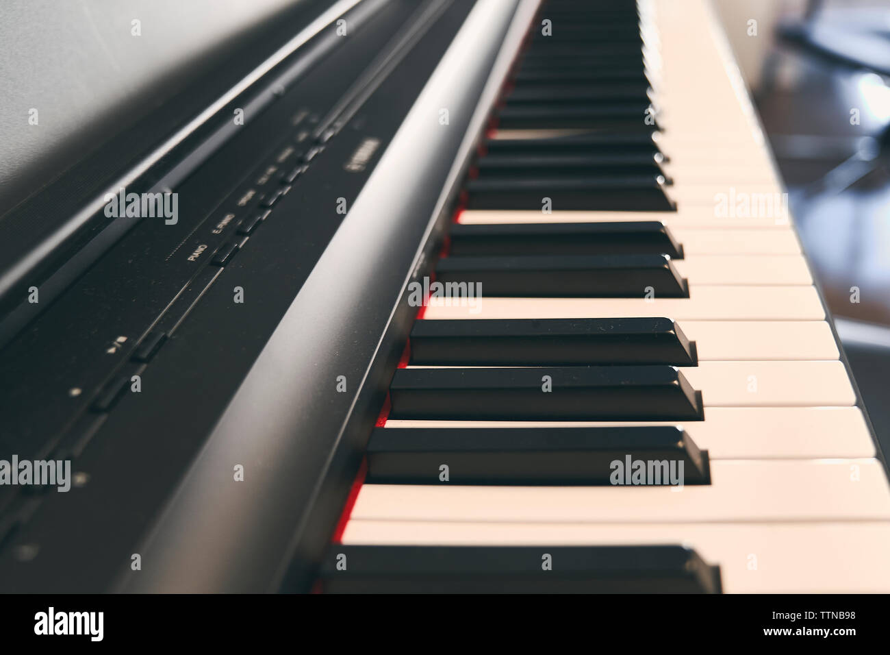 Piano keyboard close up Stock Photo - Alamy