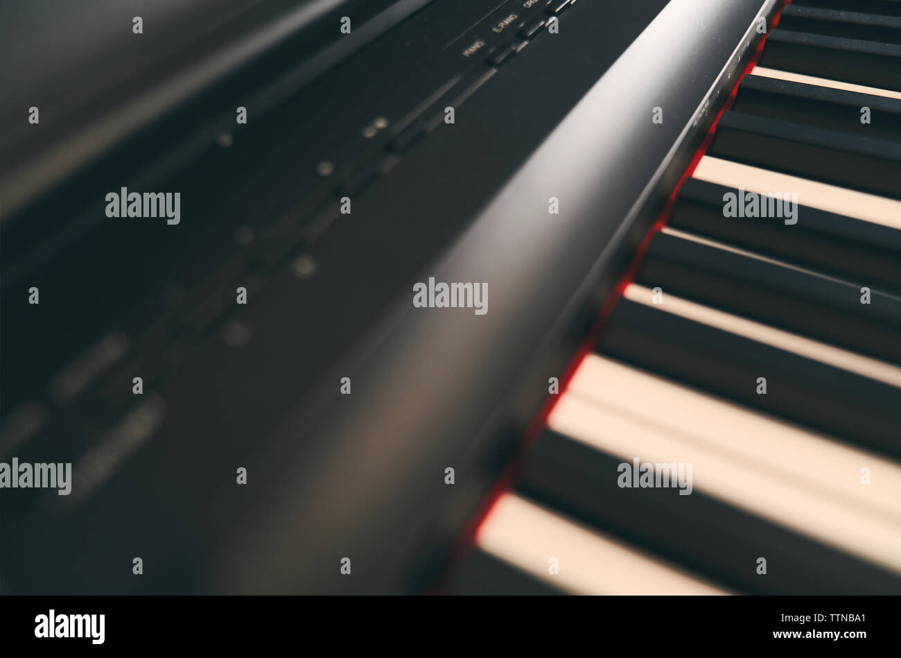 Piano keyboard close up Stock Photo - Alamy