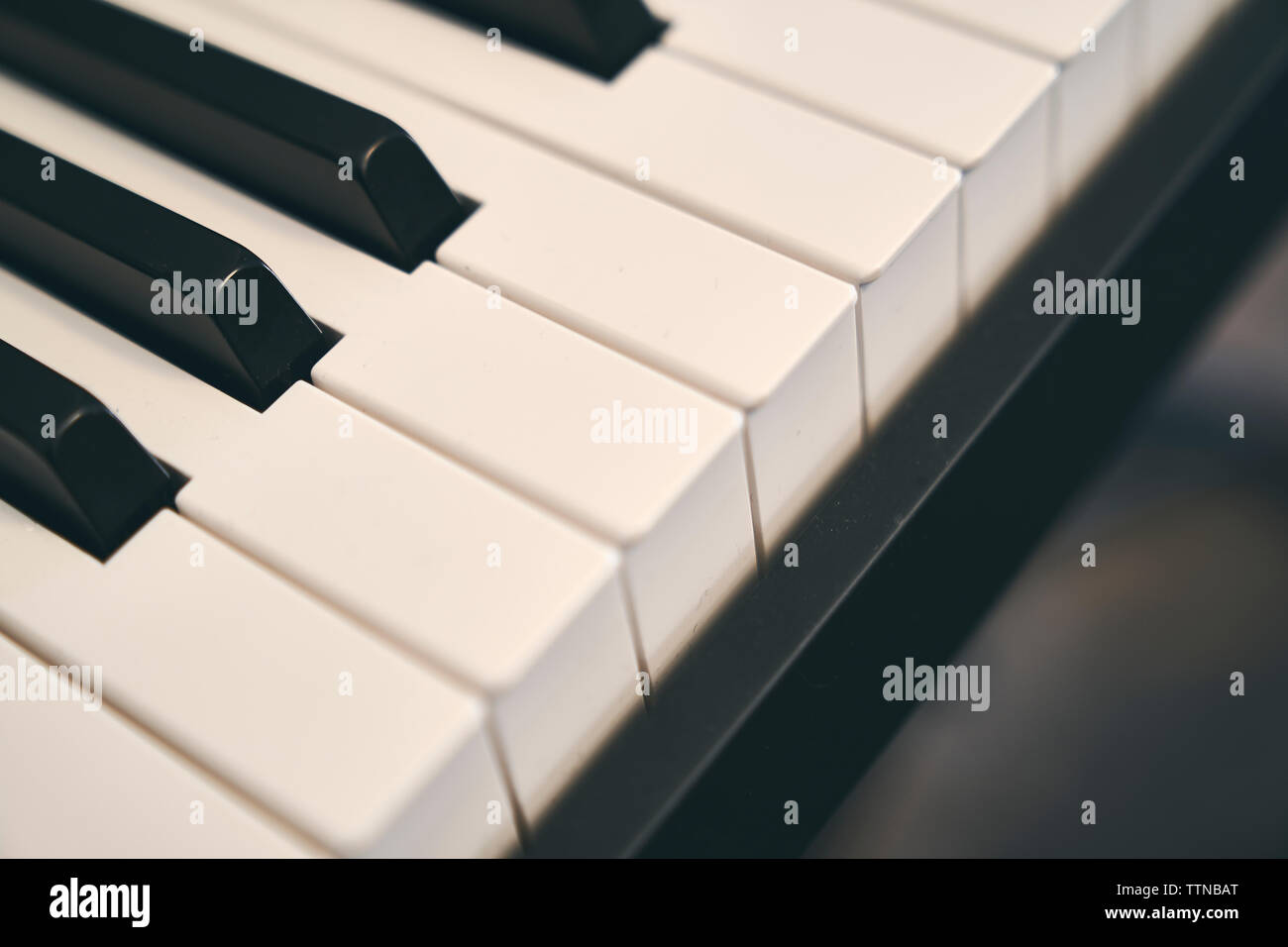 Piano keyboard close up Stock Photo - Alamy