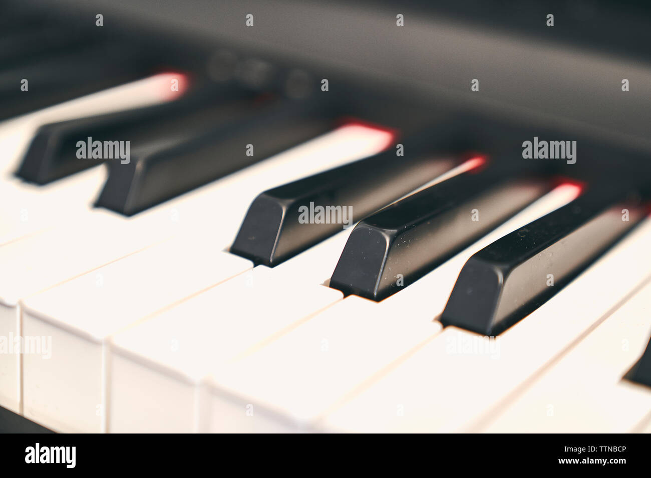 Piano keyboard close up Stock Photo - Alamy