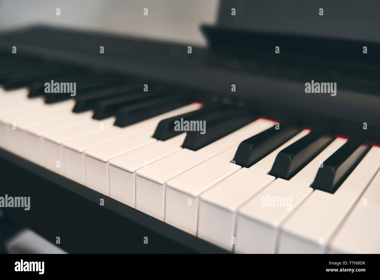 Piano keyboard close up Stock Photo - Alamy