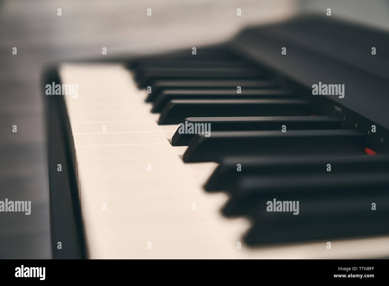 Piano keyboard close up Stock Photo - Alamy