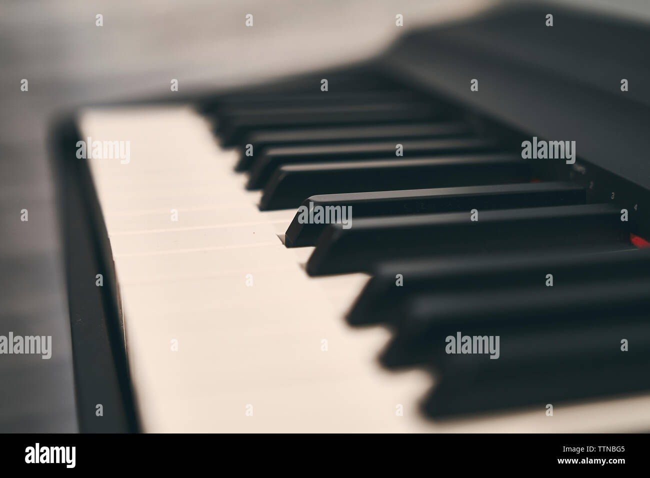 Piano keyboard close up Stock Photo - Alamy