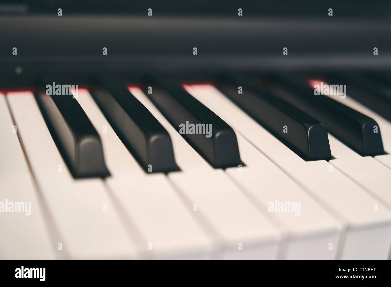 Piano keyboard close up Stock Photo - Alamy