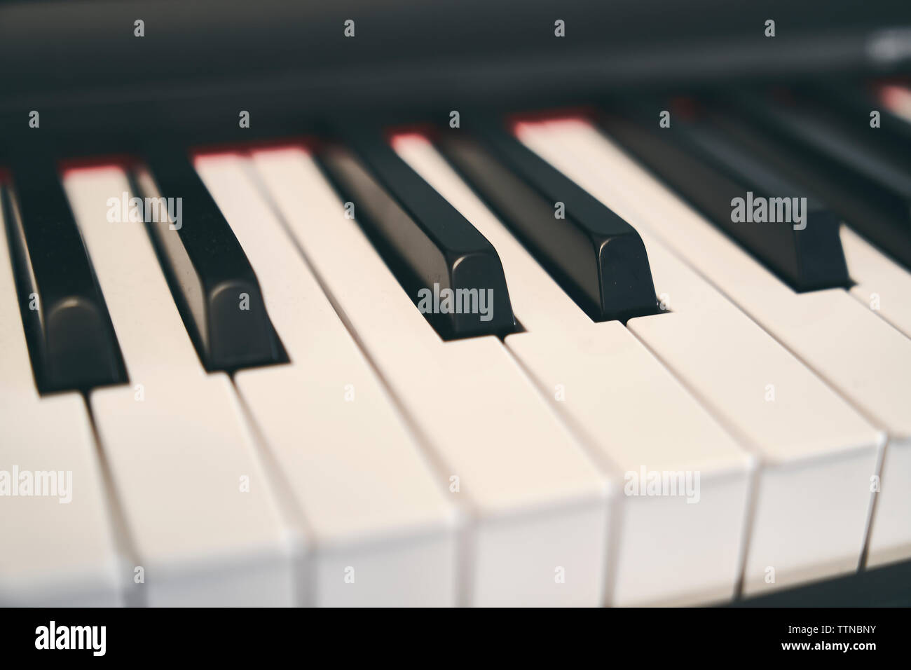 Piano keyboard close up Stock Photo - Alamy