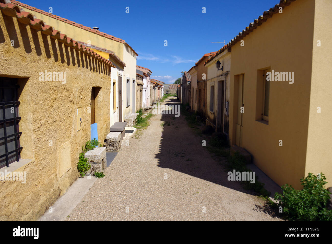 Cabras, Sardinia, Italy. San Salvatore typical Sardinian village Stock ...