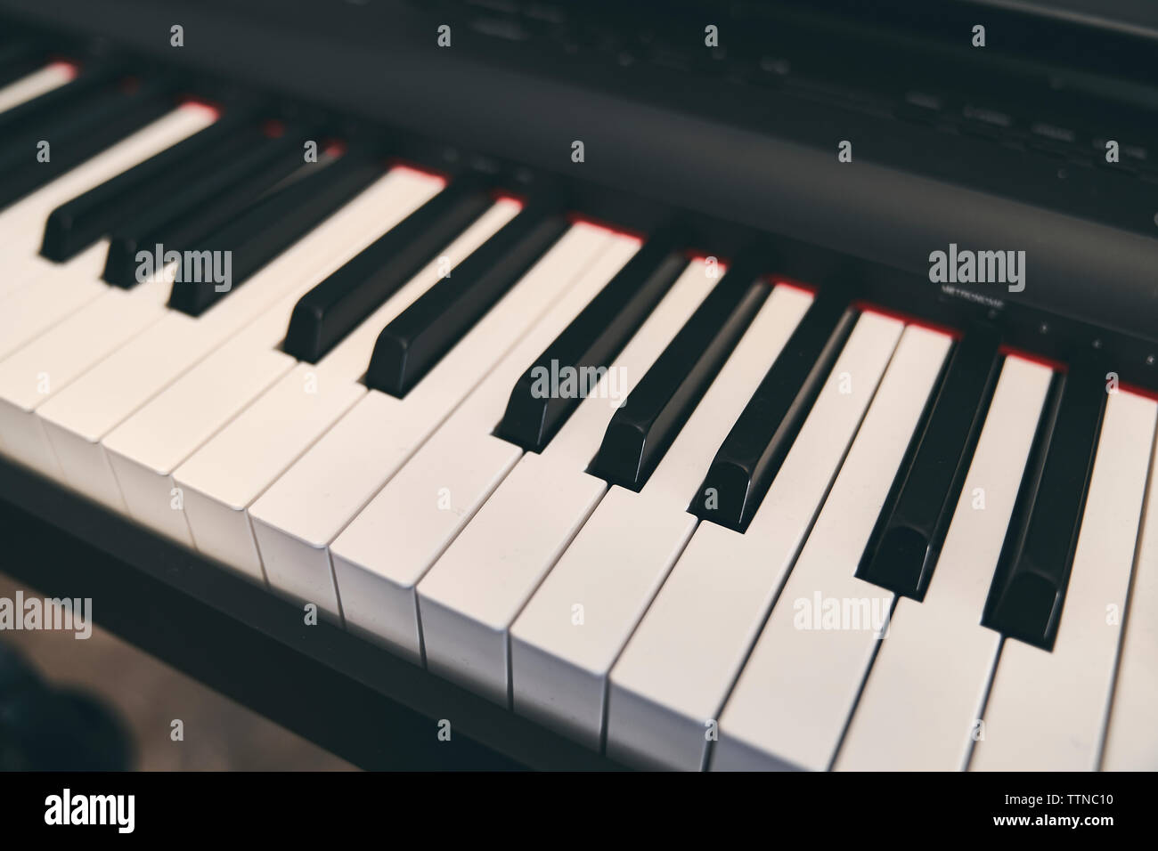 Piano keyboard close up Stock Photo - Alamy