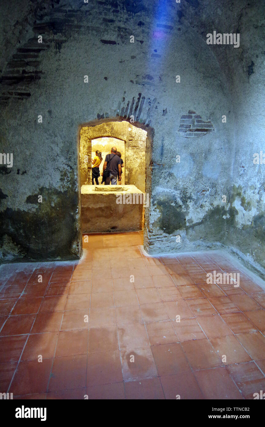 Cabras, Sardinia, Italy. San Salvatore typical Sardinian village. The ...