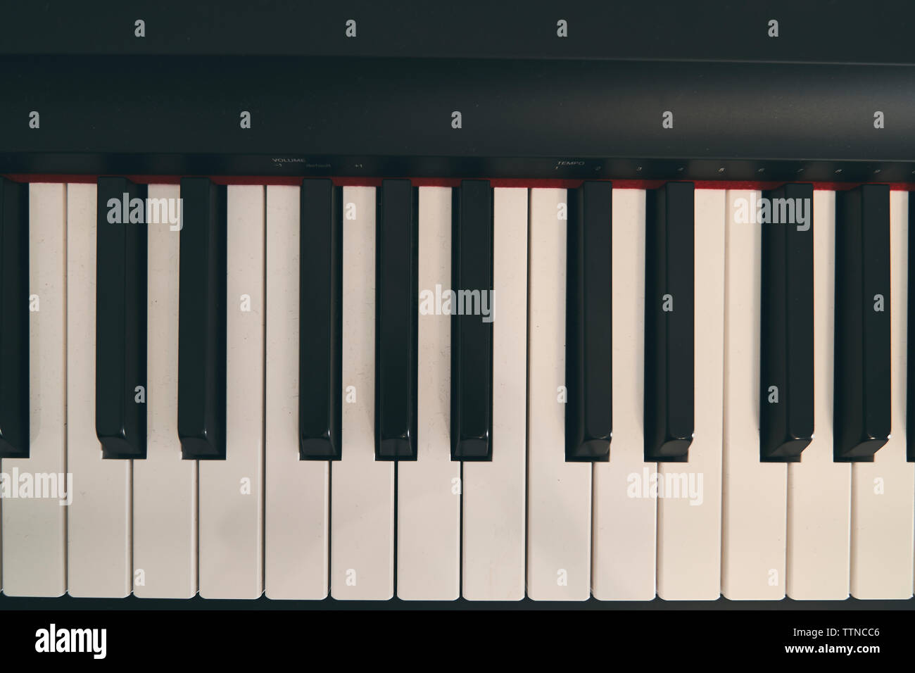 Piano keyboard close up Stock Photo - Alamy