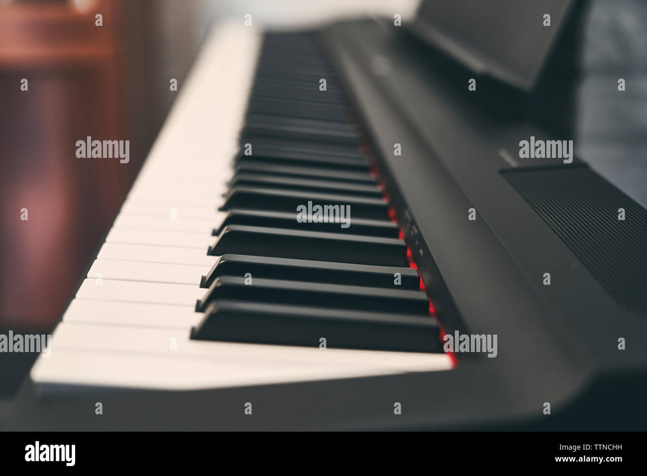 Piano keyboard close up Stock Photo - Alamy