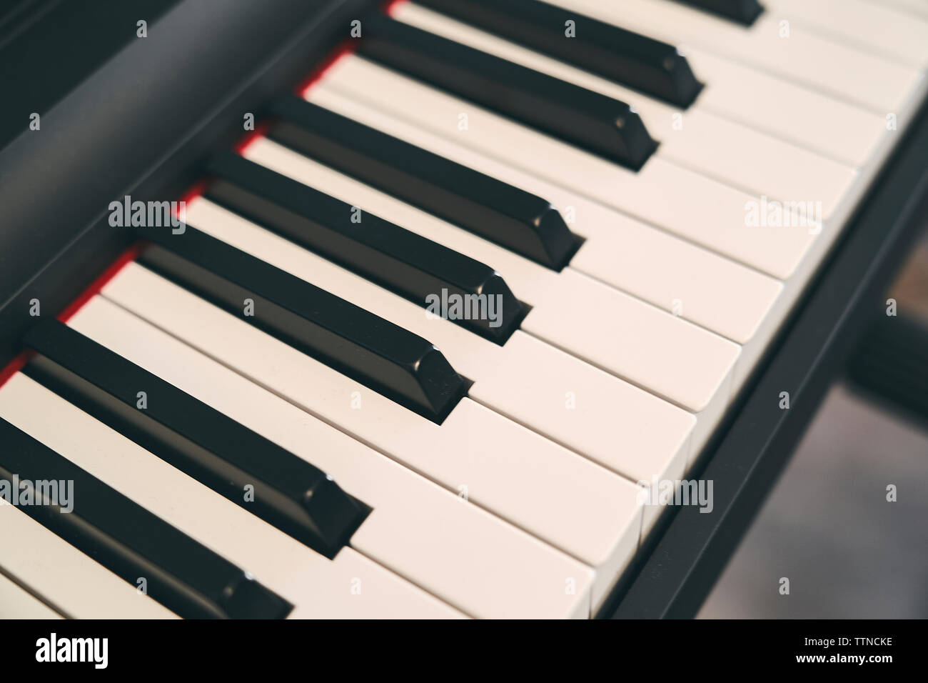 Piano keyboard close up Stock Photo - Alamy