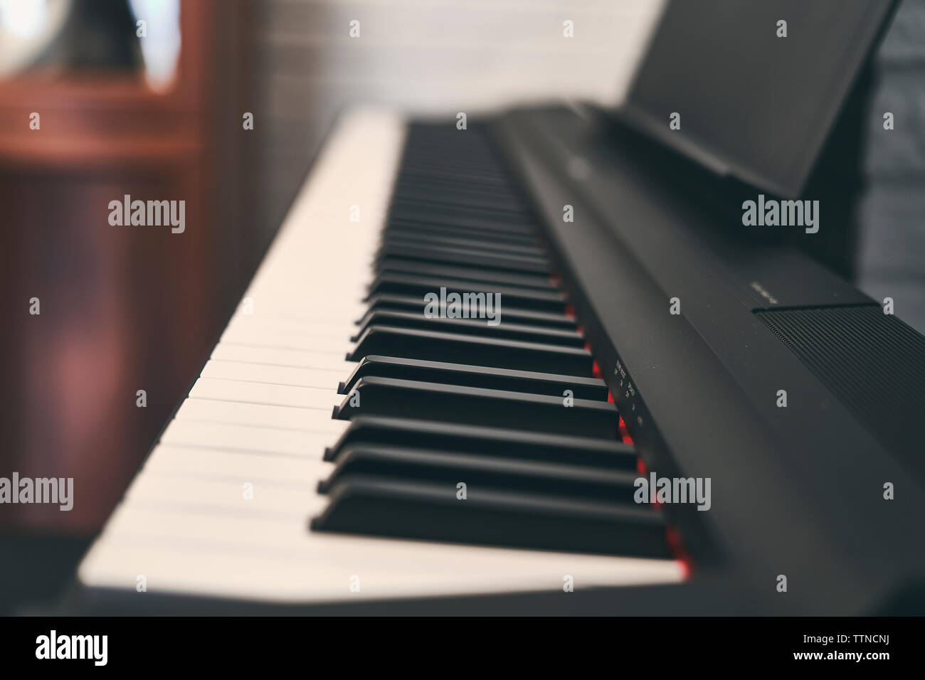 Piano keyboard close up Stock Photo - Alamy