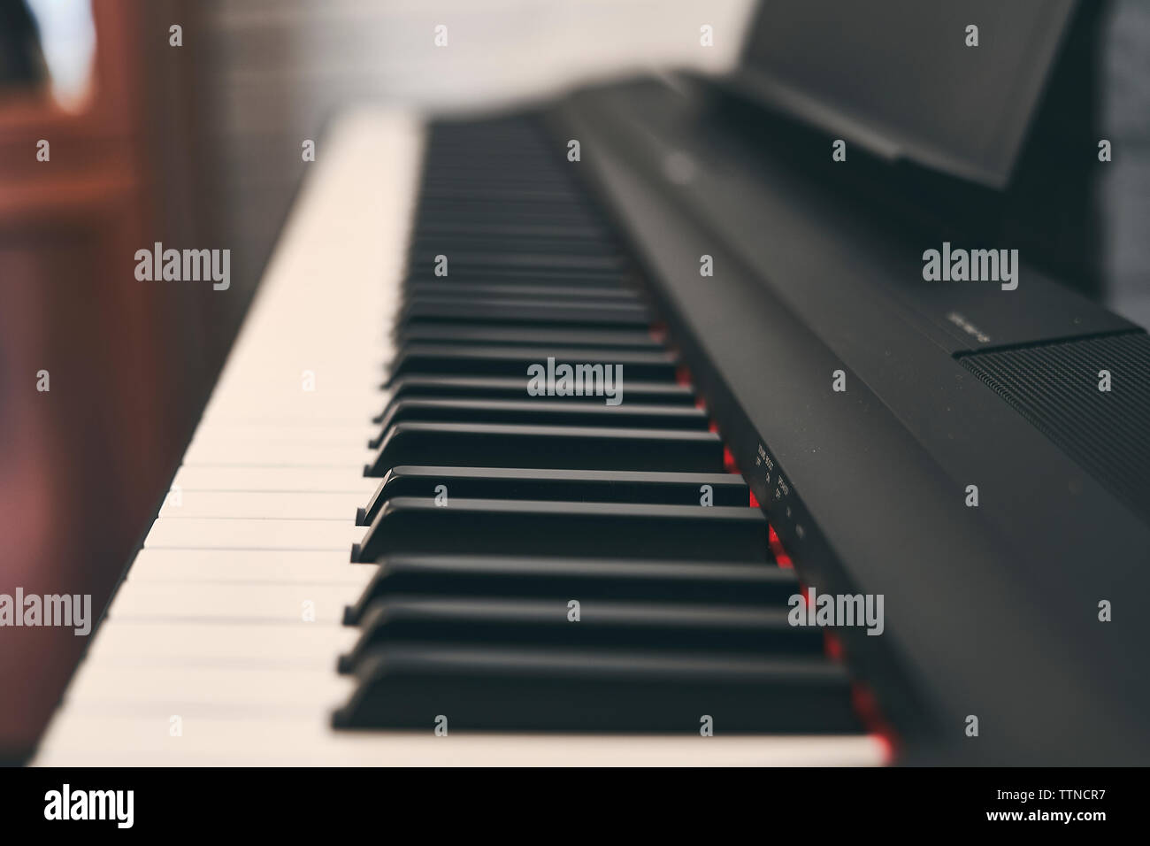 Piano keyboard close up Stock Photo - Alamy