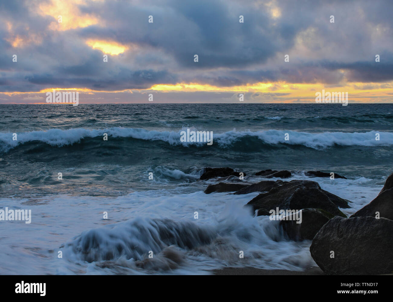 Torrance Beach Sunset, South Bay of Los Angeles County, California ...