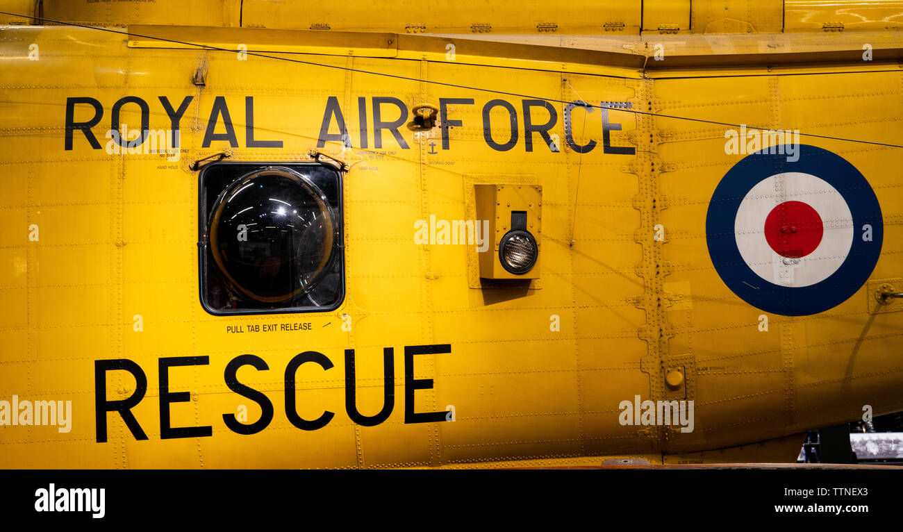 Detail of Westland Sea King HAR3 RAF helicopter Stock Photo - Alamy