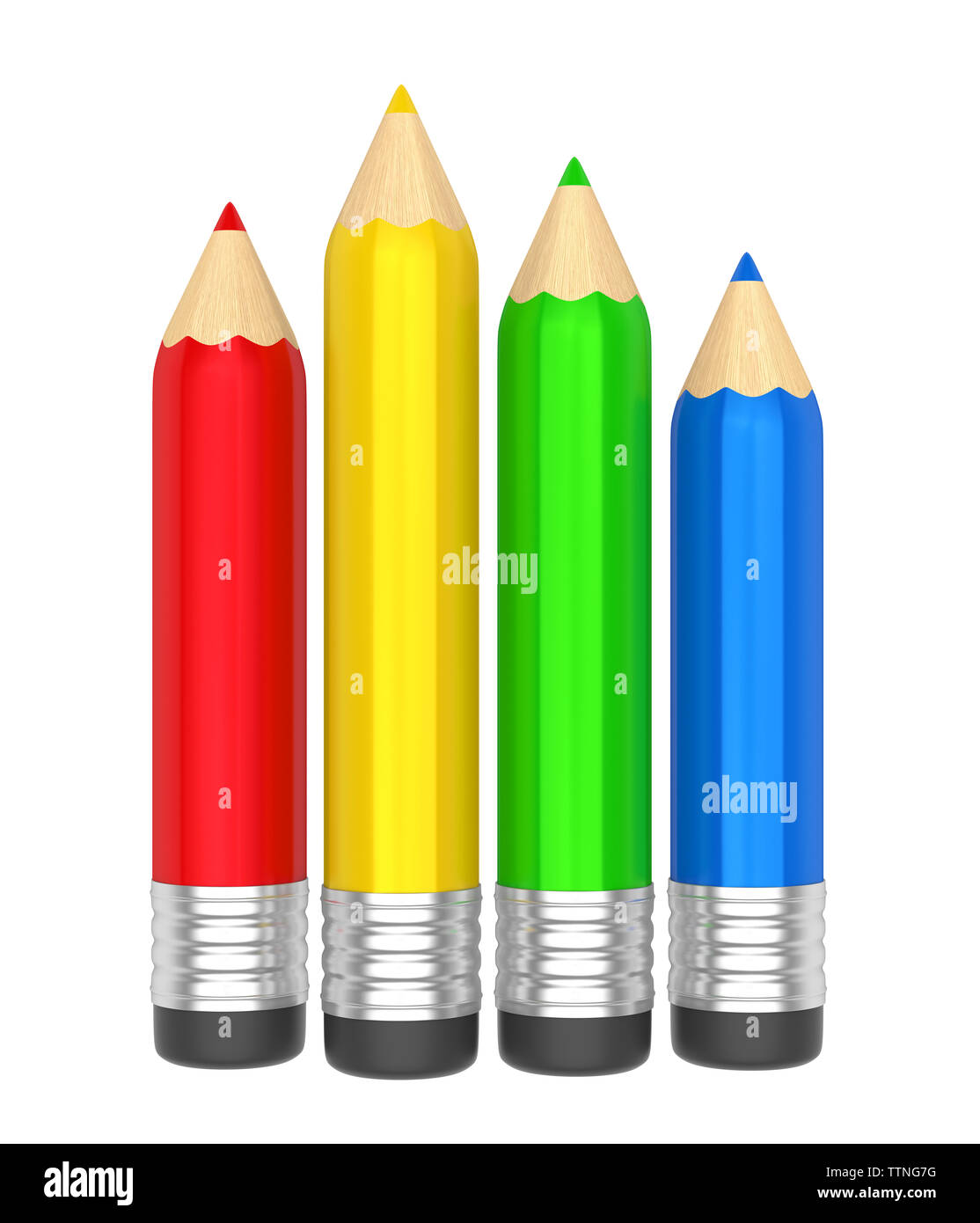 Colorful Pencils Isolated Stock Photo - Alamy