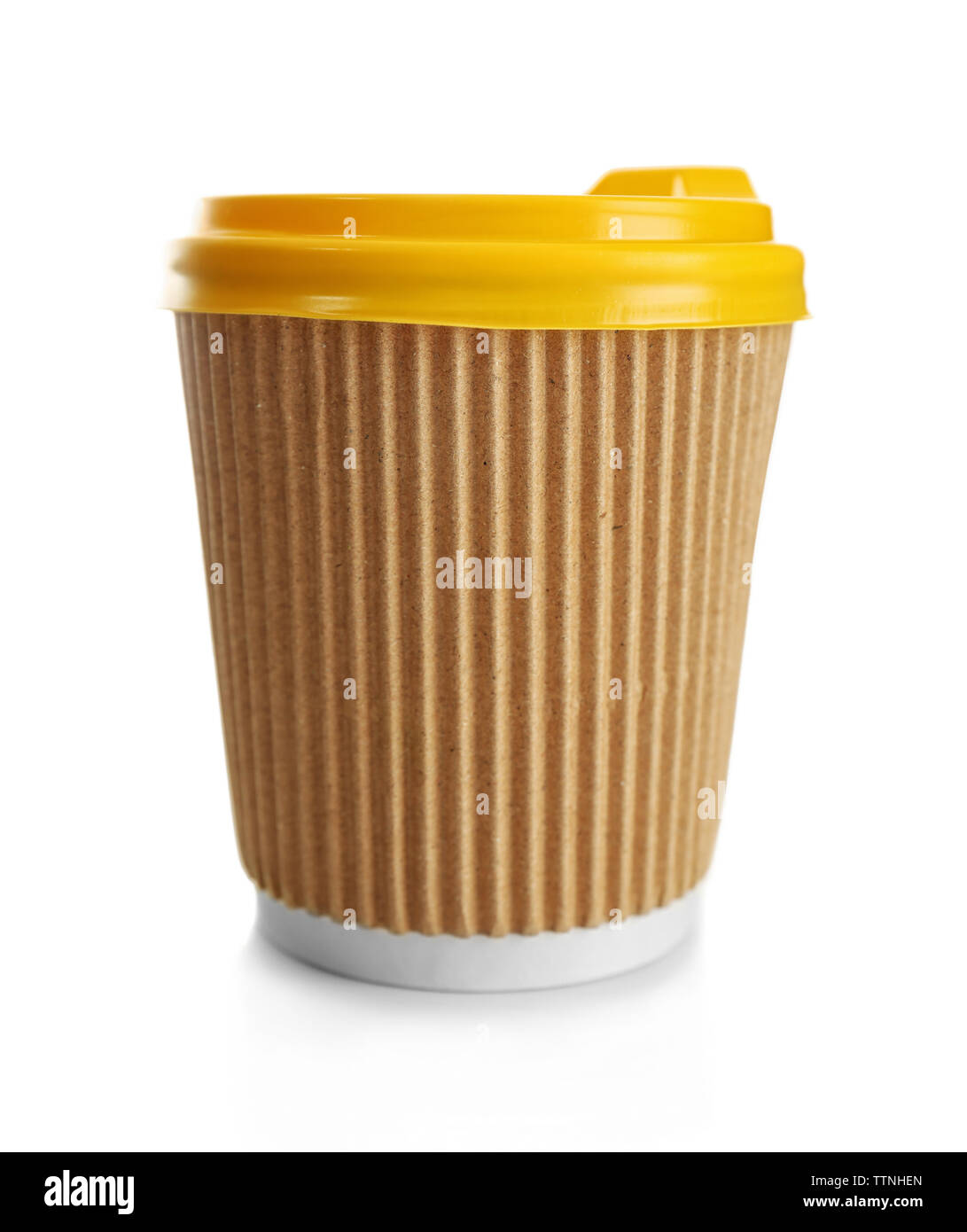 Coffee cardboard cup isolated on white Stock Photo - Alamy