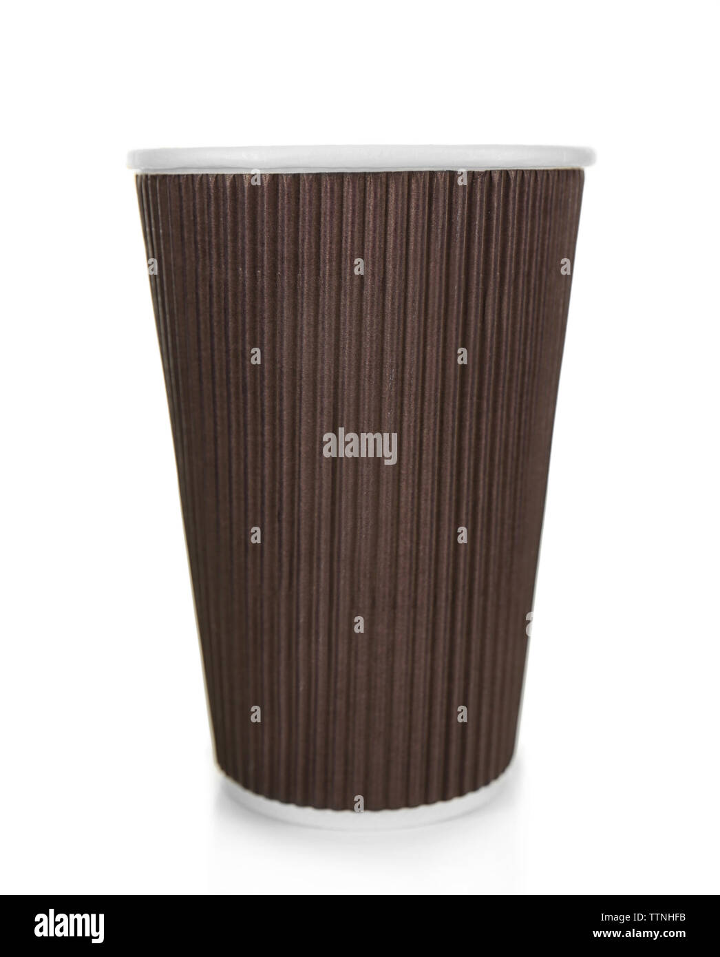 Coffee cardboard cup isolated on white Stock Photo - Alamy