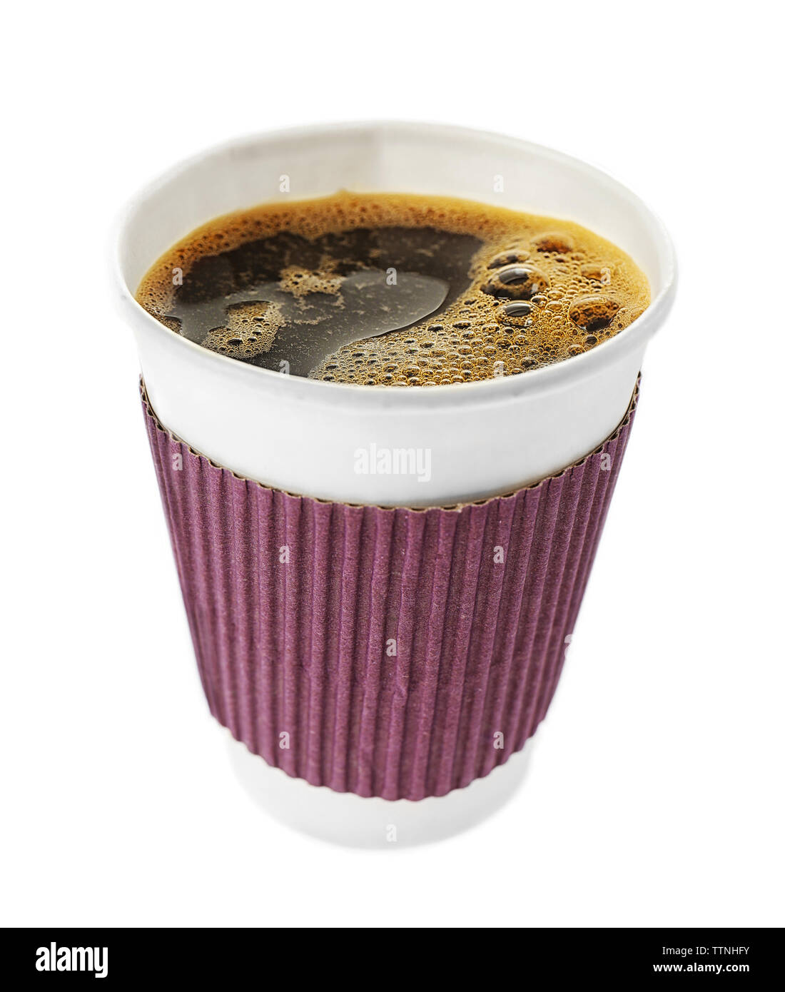 Coffee cardboard cup isolated on white Stock Photo - Alamy