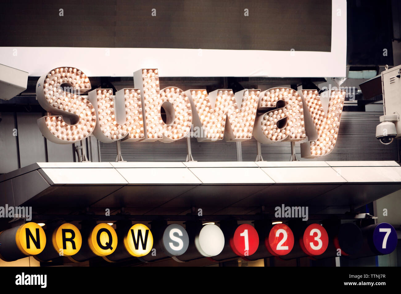 Subway entrance in times square hi-res stock photography and images - Alamy