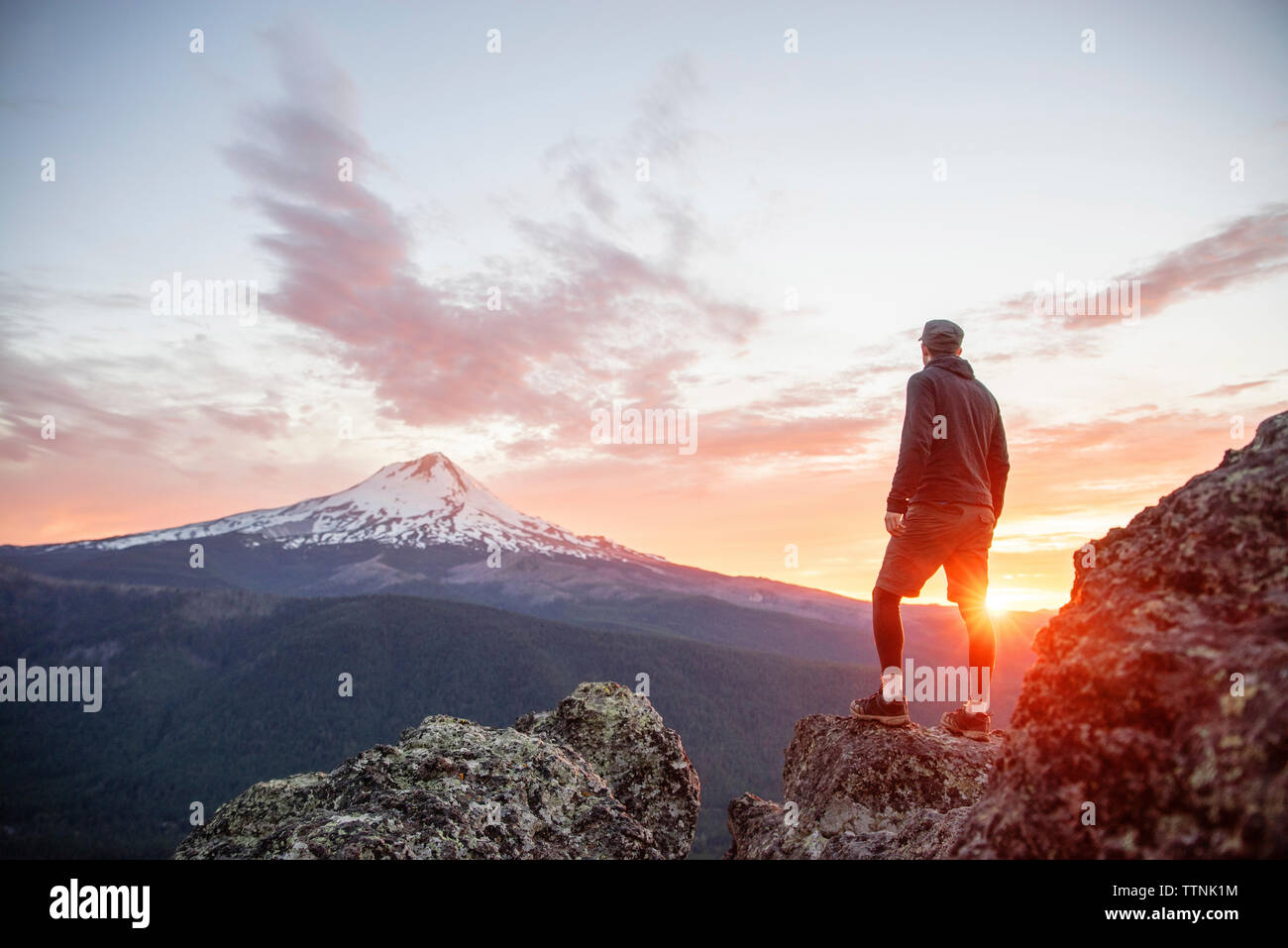 Rear view hiker hiking on hi-res stock photography and images - Alamy