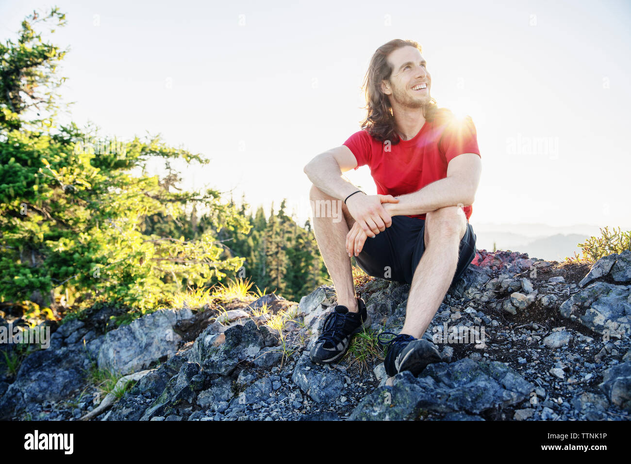 Cheerful hiker hi-res stock photography and images - Alamy
