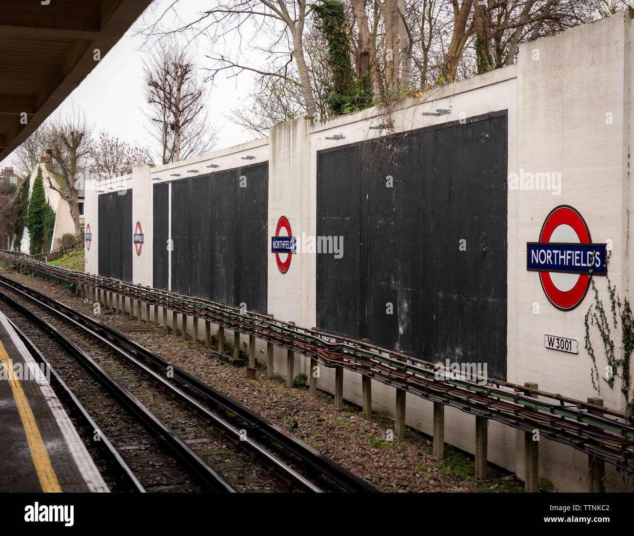 Standing on the platform at Northfields tube station heading towards ...